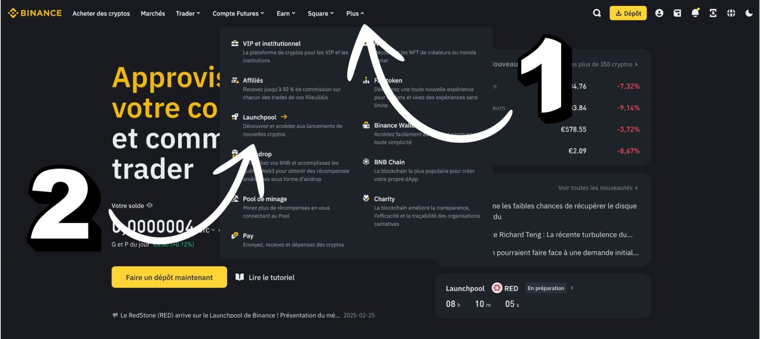 Binance Launchpool : Comment gagner des tokens RedStone (RED)